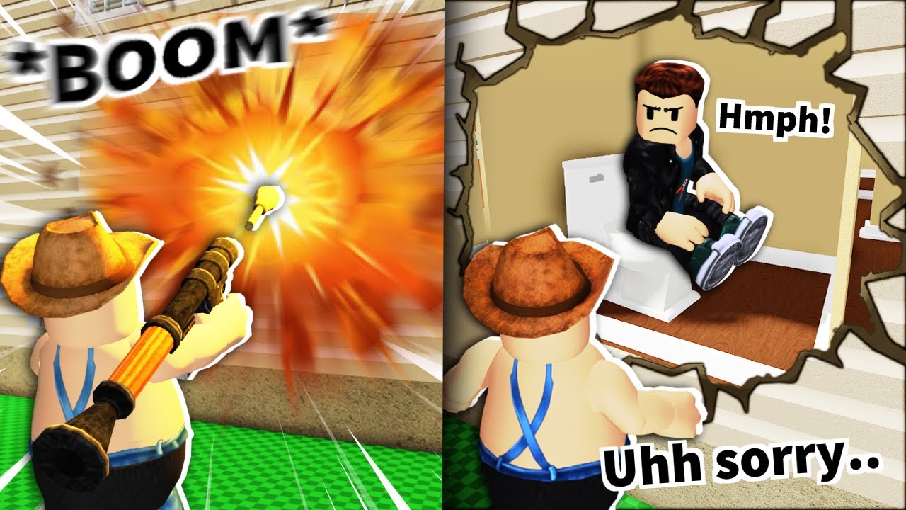 Blowing up their Roblox house and making them mad - YouTube