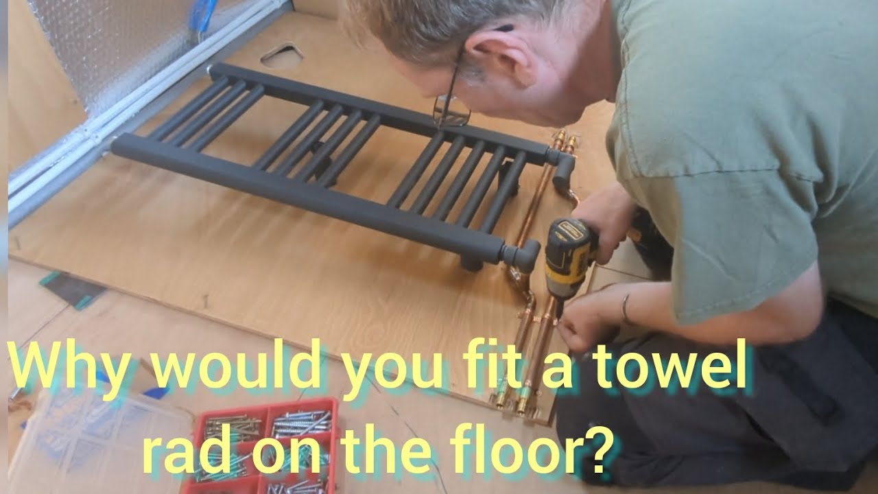 Fitting a towel radiator whilst keeping the pipes invisible. - YouTube