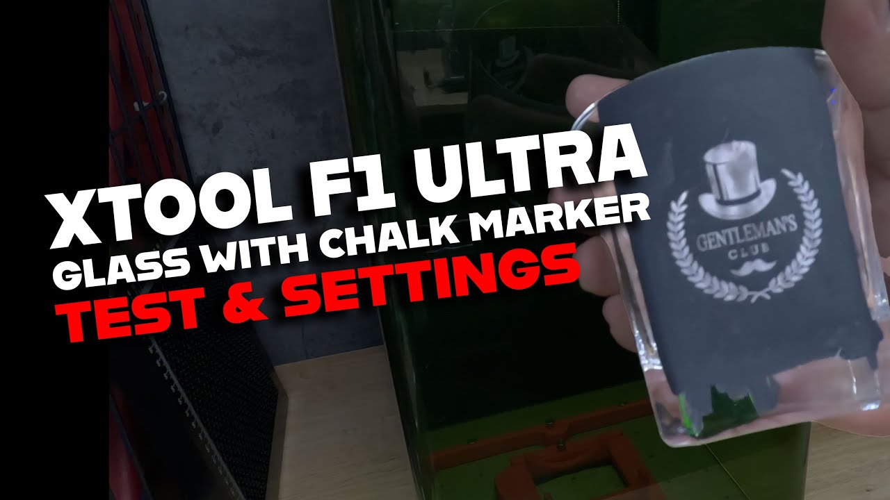 Using A Chalk Marker To Laser Engrave Glass With The Xtool F1 Ultra Laser Engraving Glass