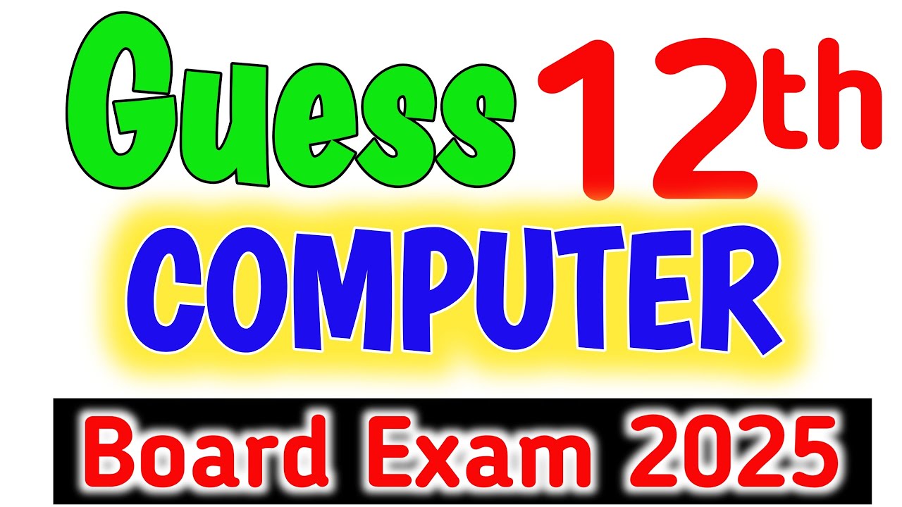 2nd year COMPUTER important Questions 2025|12th Computer Guess 2025|Score 95% with half syllabus ...