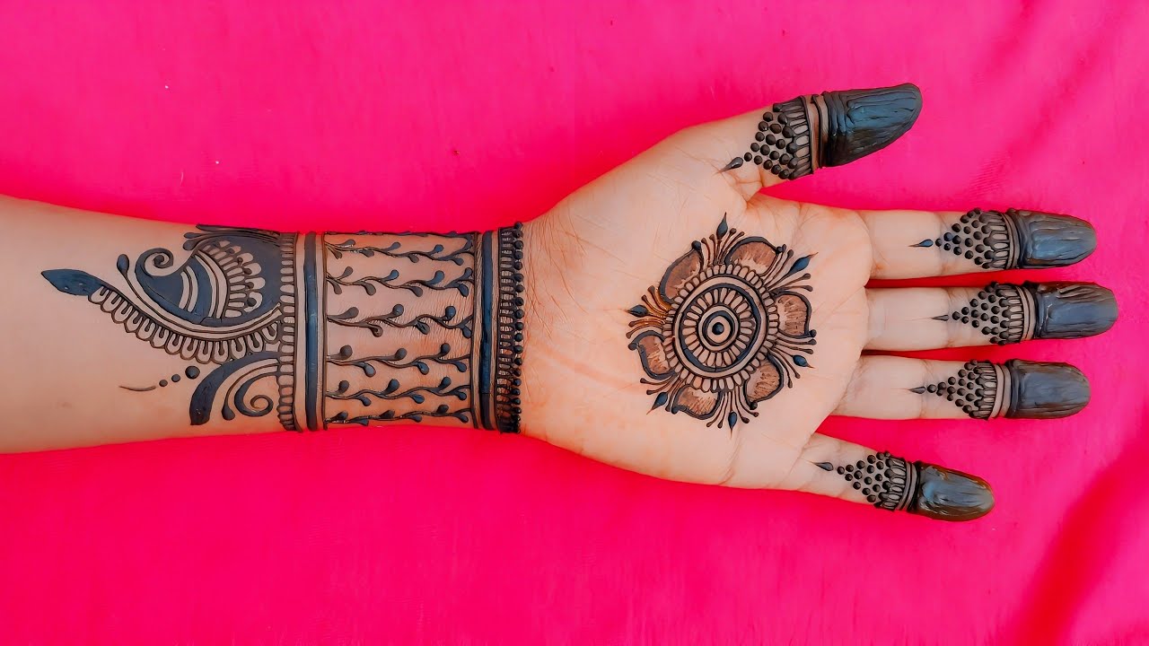 Easy Stylish Gol tikki Mehndi designs| Simple Mehandi designs| Mehandi ...