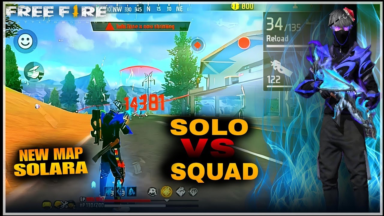 NEW SOLARA MAP SOLO VS SQUAD GAMEPLAY|| AFTER UPDATE FIRST SOLO VS ...