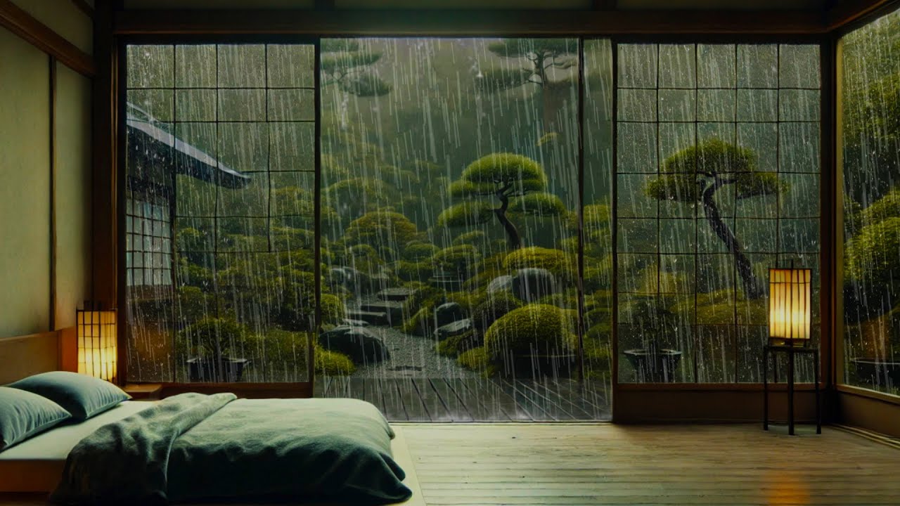 Calming Rain Falling Sounds for Sleeping | Perfect Rain Ambience to ...