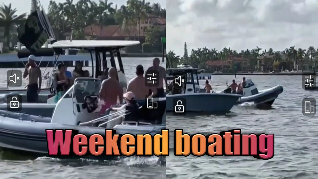 weekend boating, miami sandbar boating fun weekend tbt - YouTube