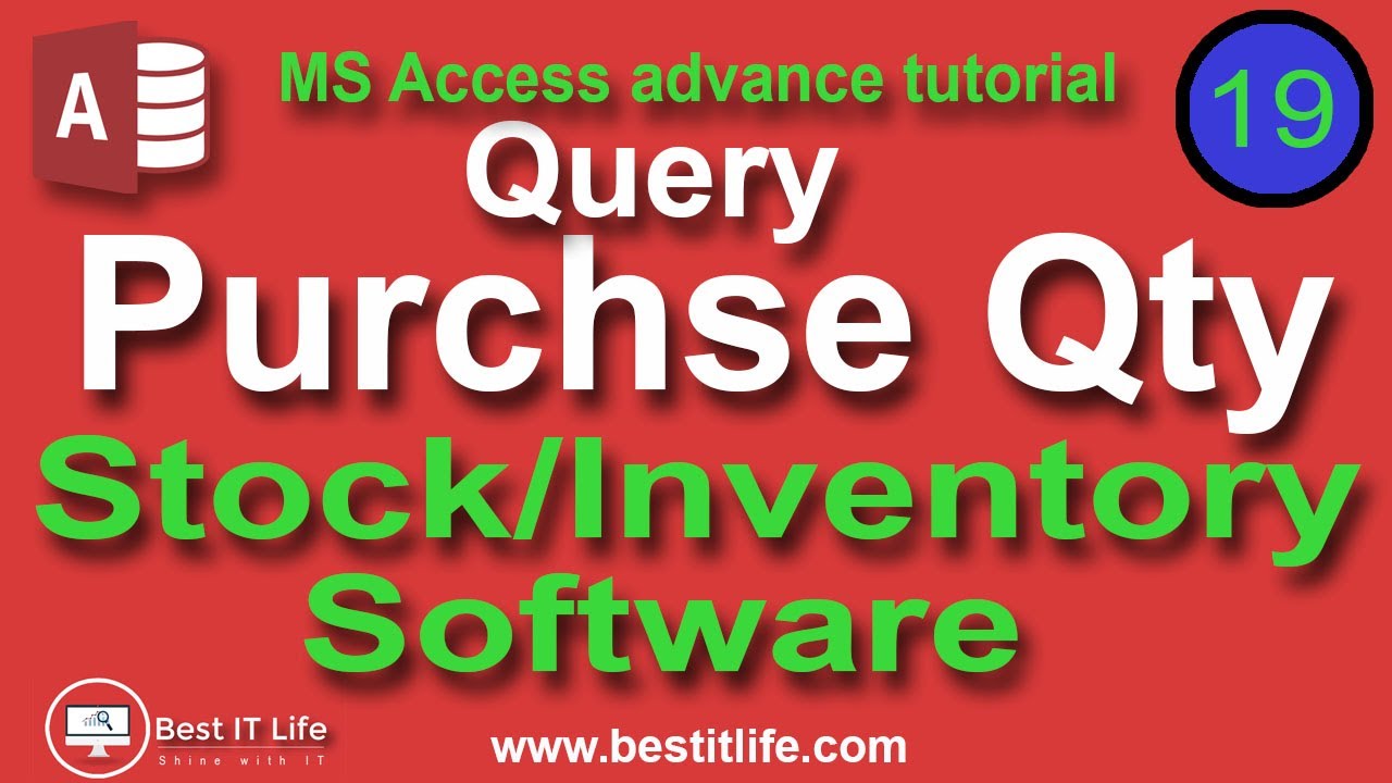 Query Purchase Qty | Stock Management Software | #MSAccess Advance ...