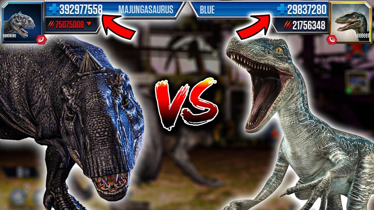Majungasaurus Vs Blue Level 999 Jurassic World The Game Youtube
