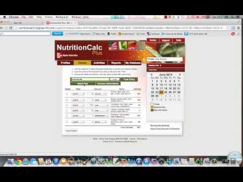 Working with NutritionCalc Plus - YouTube