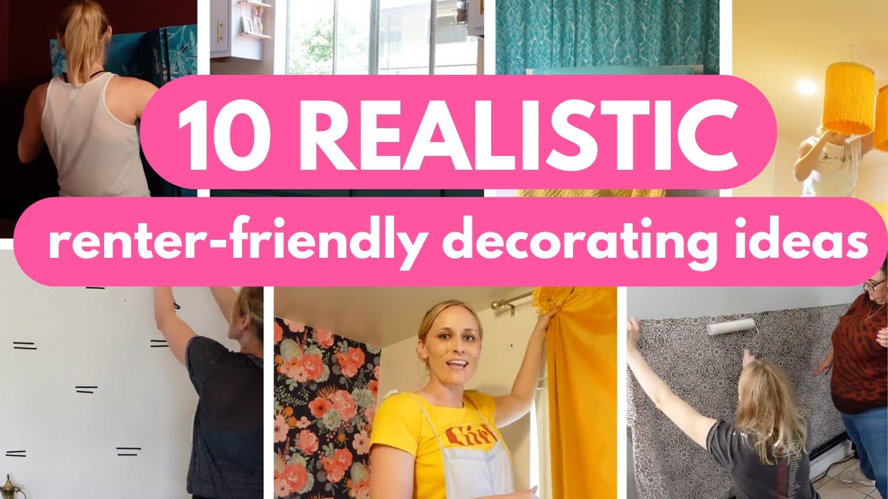 10 REALISTIC Budget Renter-Friendly Decorating Ideas | No Paint/No ...