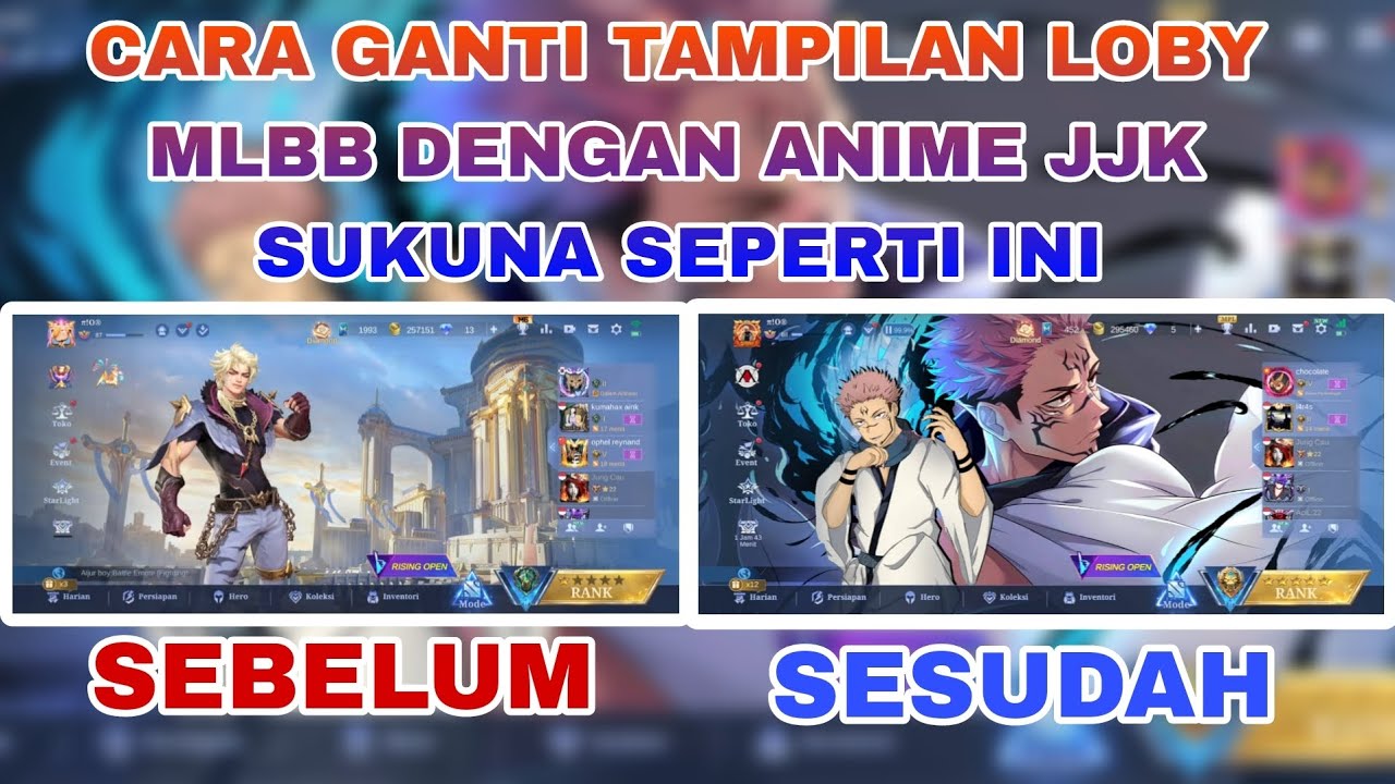 Interface mlbb patch lukas terbaru | anime jjk sukuna | tutorial pasang ...