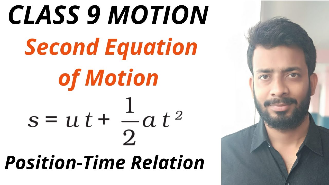 Class 9 Physics Motion Second equation of motion Position time relation ...