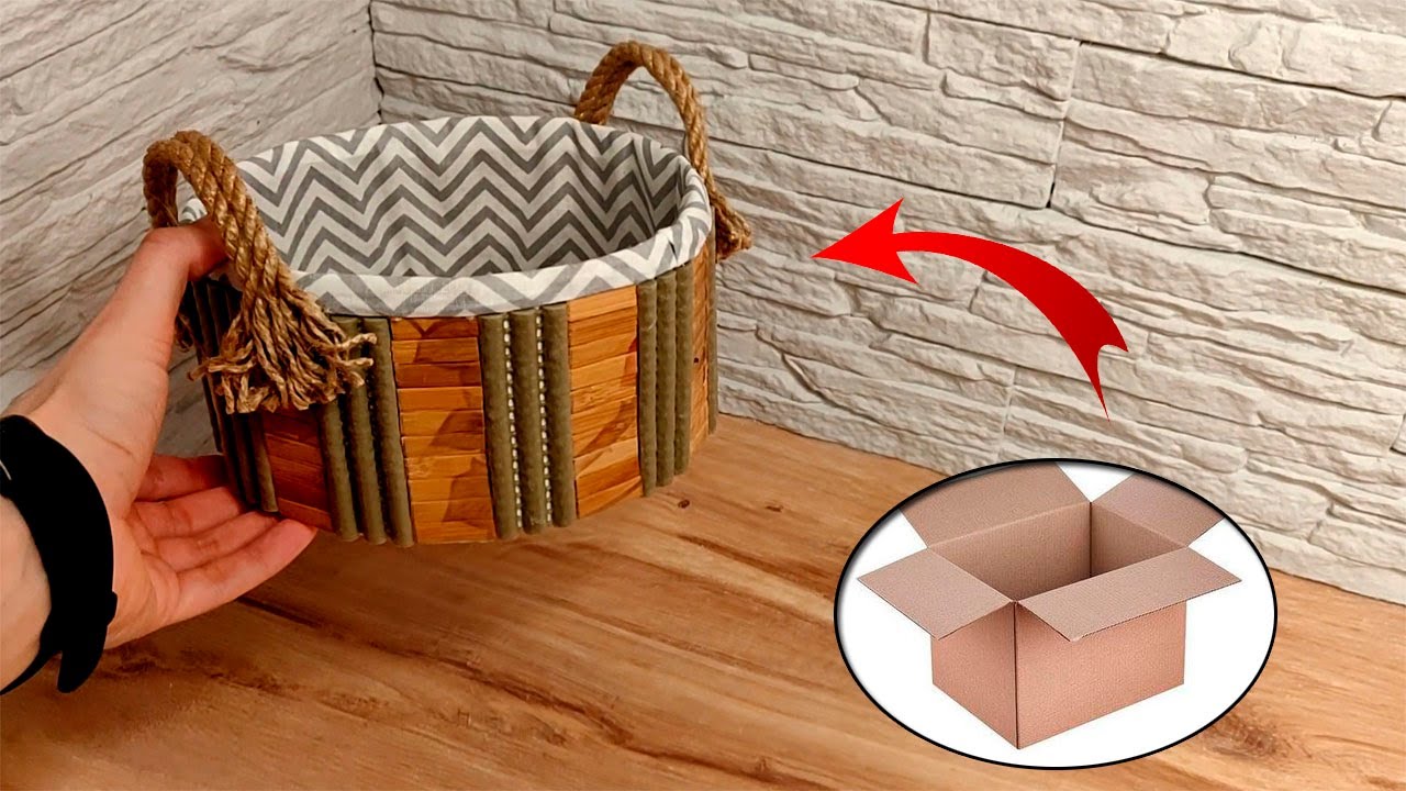More beautiful than in the store DIY storage box idea - YouTube