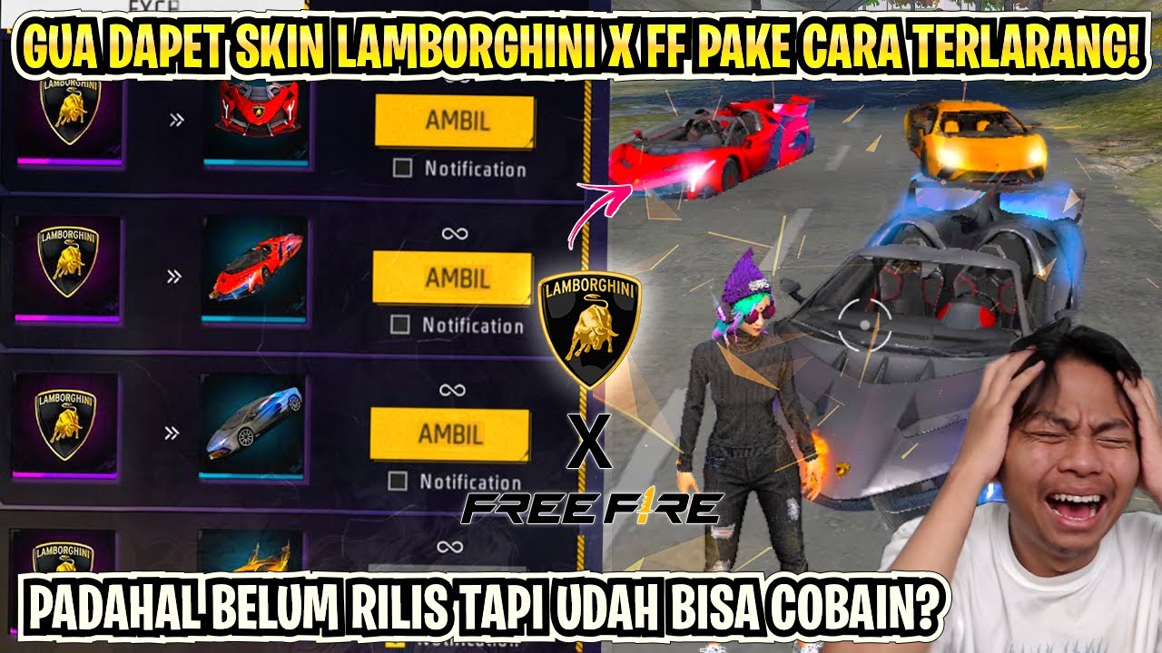 GUA DAPET SKIN LAMBORGHINI X FF GRATIS PAKE CARA TERLARANG! COBAIN SEBELUM DIHAPUS! 😱 - YouTube