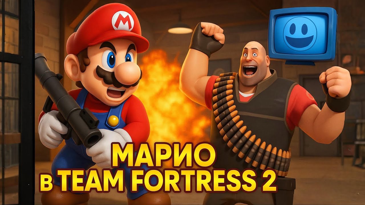 Марио в Team Fortress 2 (TF2) | Полный русский перевод SMG4 ...