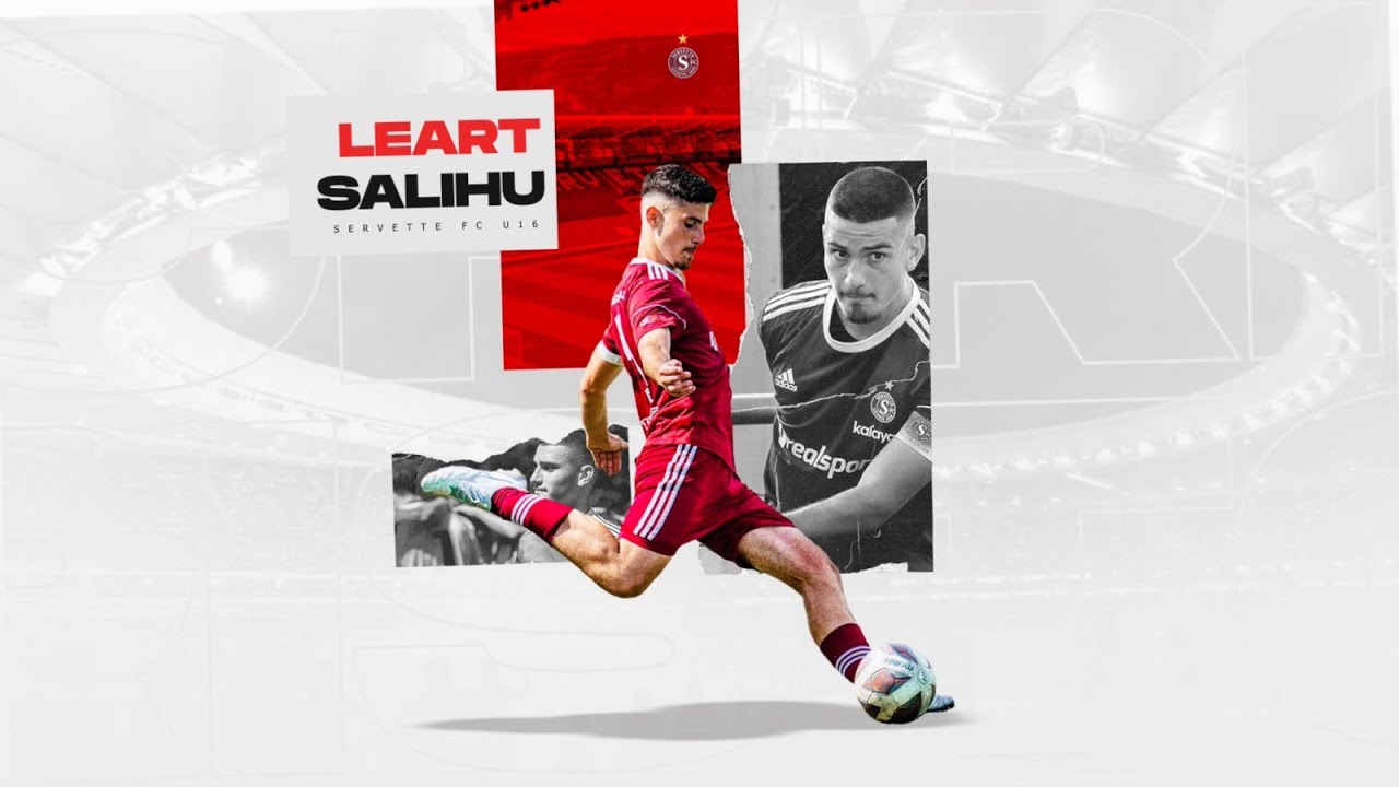Leart Salihu Defensive Midfield Servette FC U16 Highlights - YouTube