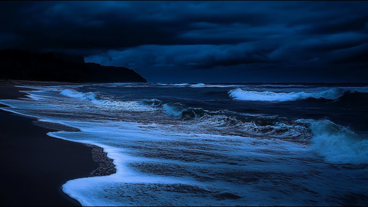 Deep Sleep with Ocean Waves | Peaceful Night Sea Sounds for Full-Body ...
