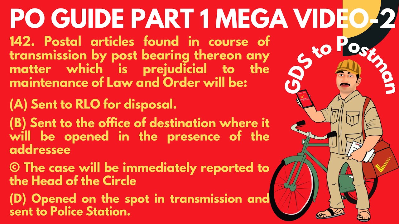MCQ ON PO GUIDE PART 1 MEGA VIDEO-2 with CLASS, QUESTIONS, THEORY for ...