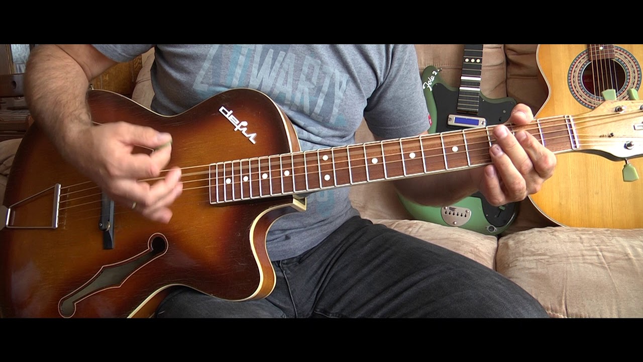 Polish Vintage Guitar DEFIL JAZZ T2 // TEST - YouTube