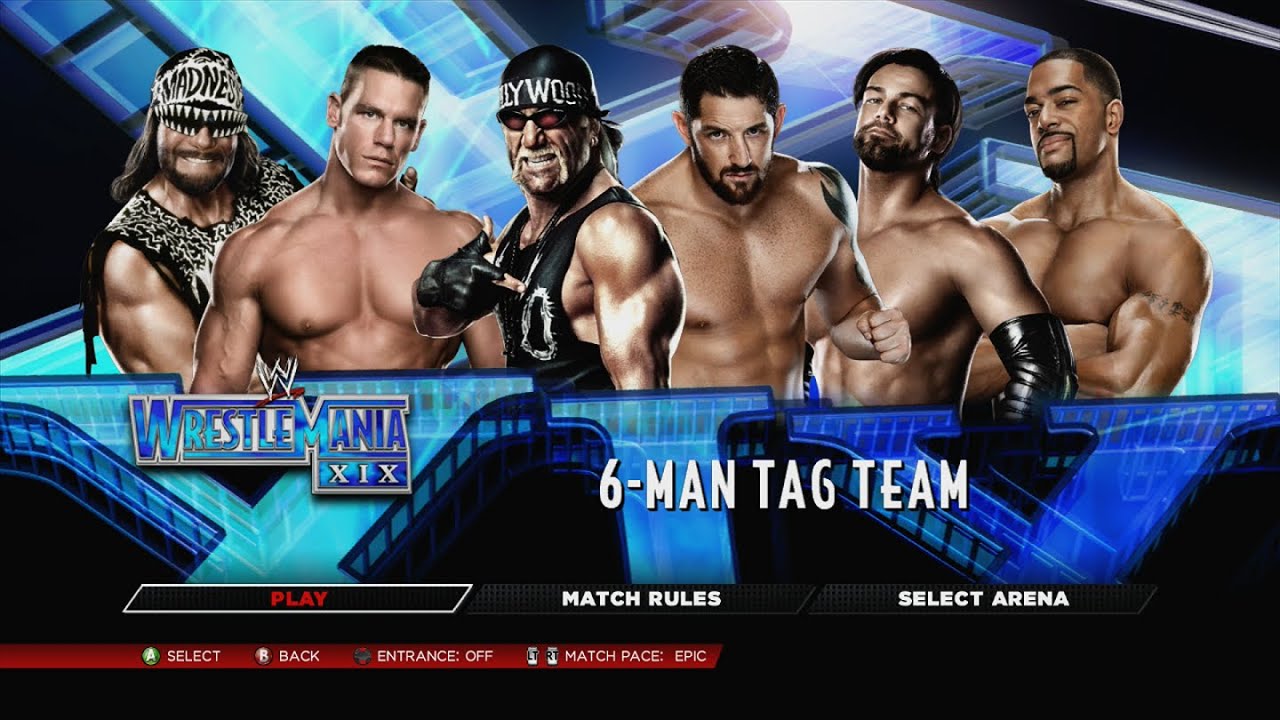 WWE 2K14 | Hogan, Cena & Randy Savage vs. Barrett, Gabriel & Otunga ...