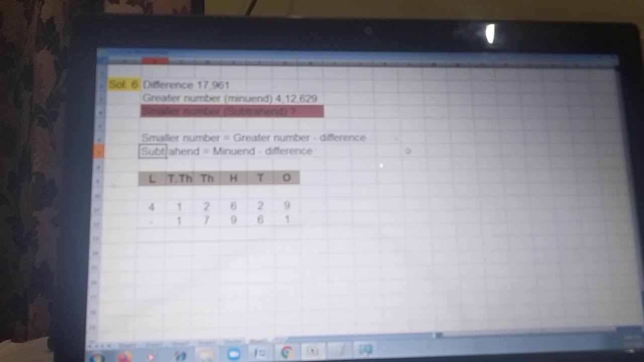 Grade 4 ex-3B Subtraction statement sums - YouTube