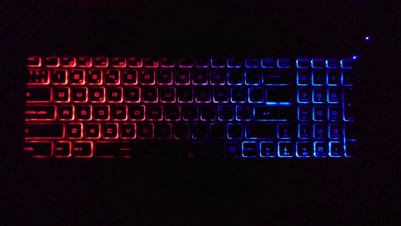 MSI GE72 6QD Apache Pro Steelseries keyboard - YouTube