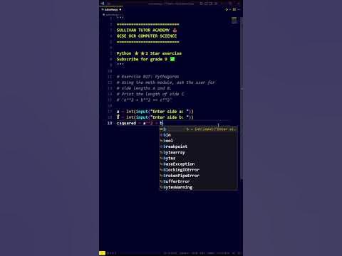PYTHAGORAS IN PYTHON?! - Python GCSE (Beginner) - YouTube
