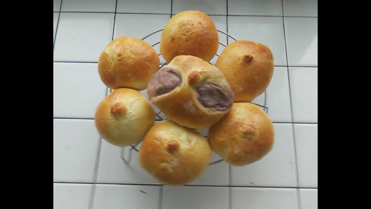 tips cara membuat Roti selai talas - YouTube