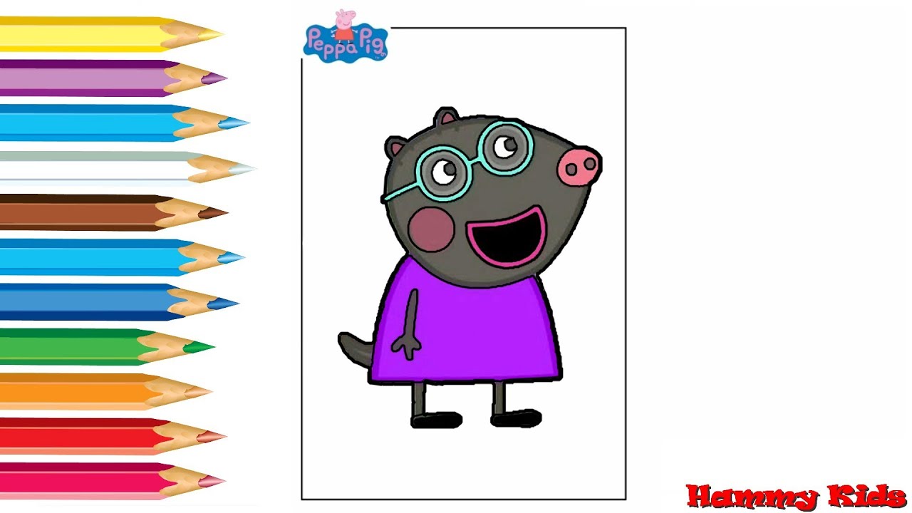 Peppa Pig | Molly Mole | How To Draw and Color | Molly Mole | Easy Step ...