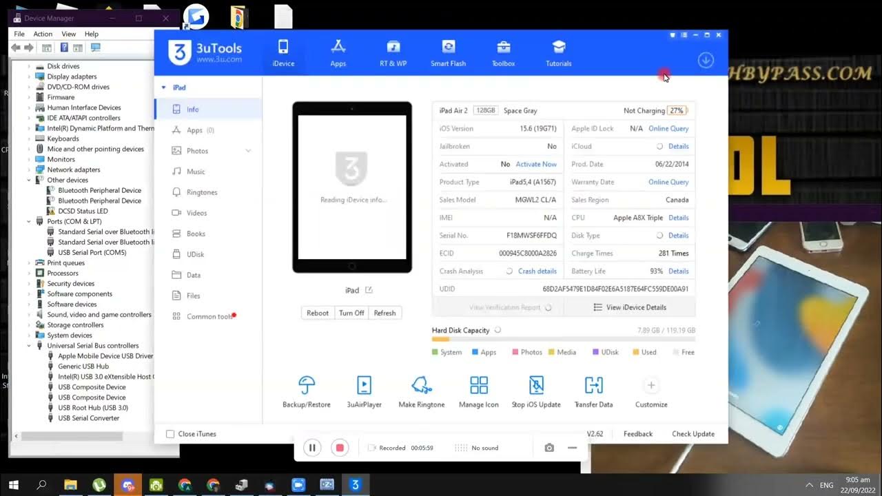 iPad Air 2 activation file request from iPhBypass Tool v2.0.0.32 - YouTube