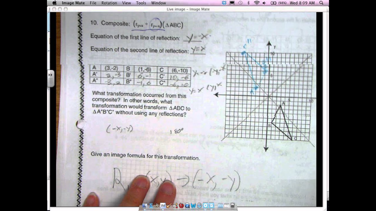 reflecting over intersecting lines - YouTube