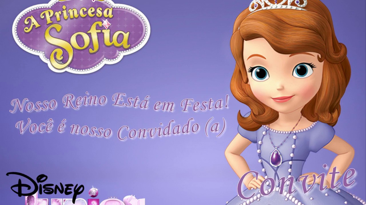 Convite Digital Princesa Sofia - YouTube