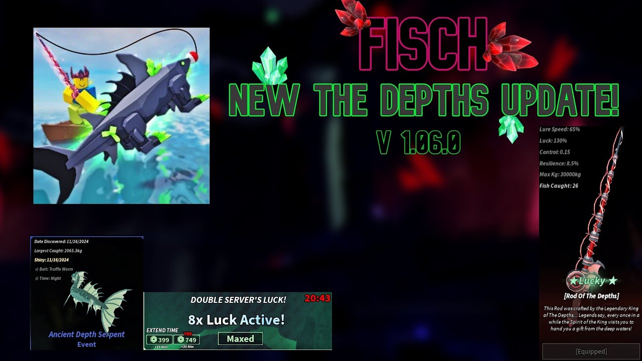 NEW DEPTHS UPDATE IN FISCH! (Depths, 3 New Rods) - YouTube