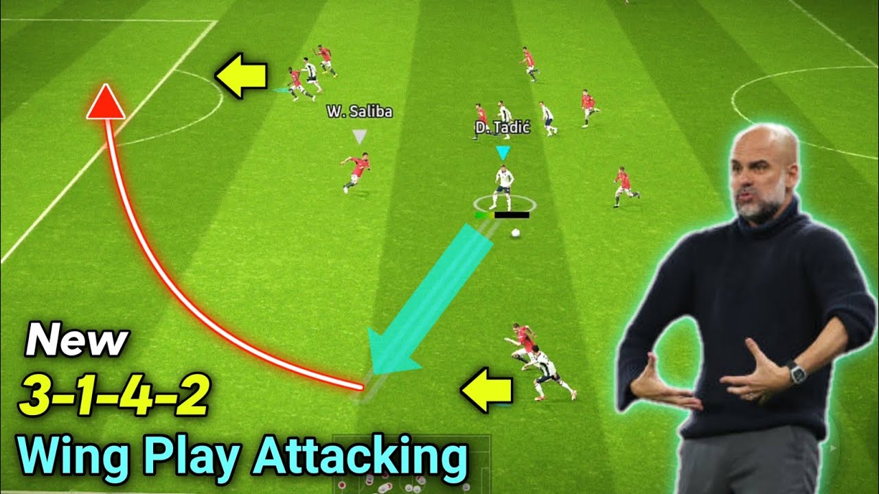 My New 3-1-4-2 Wing Play Attacking 🐐🔥 Best Formation eFootball 2024 ...