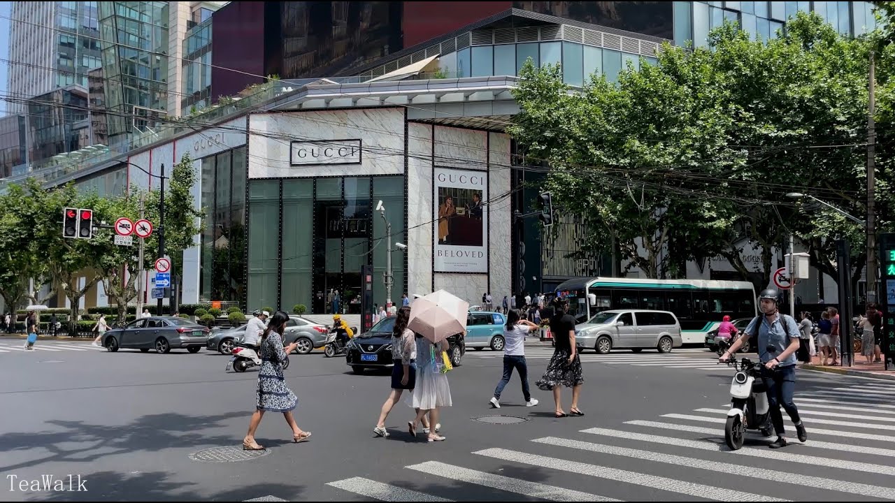 Donghu Fumin Road｜Shanghai Walk Tour 4K｜marketside｜Julu Huaihai Road ...