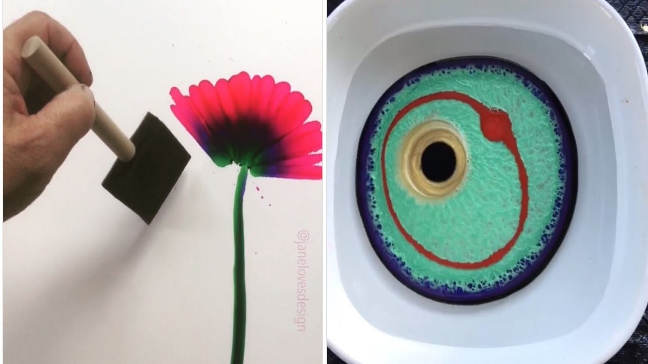 Amazing Techniques of Abstract Painting | Paint for Beginners | Acrylic ...