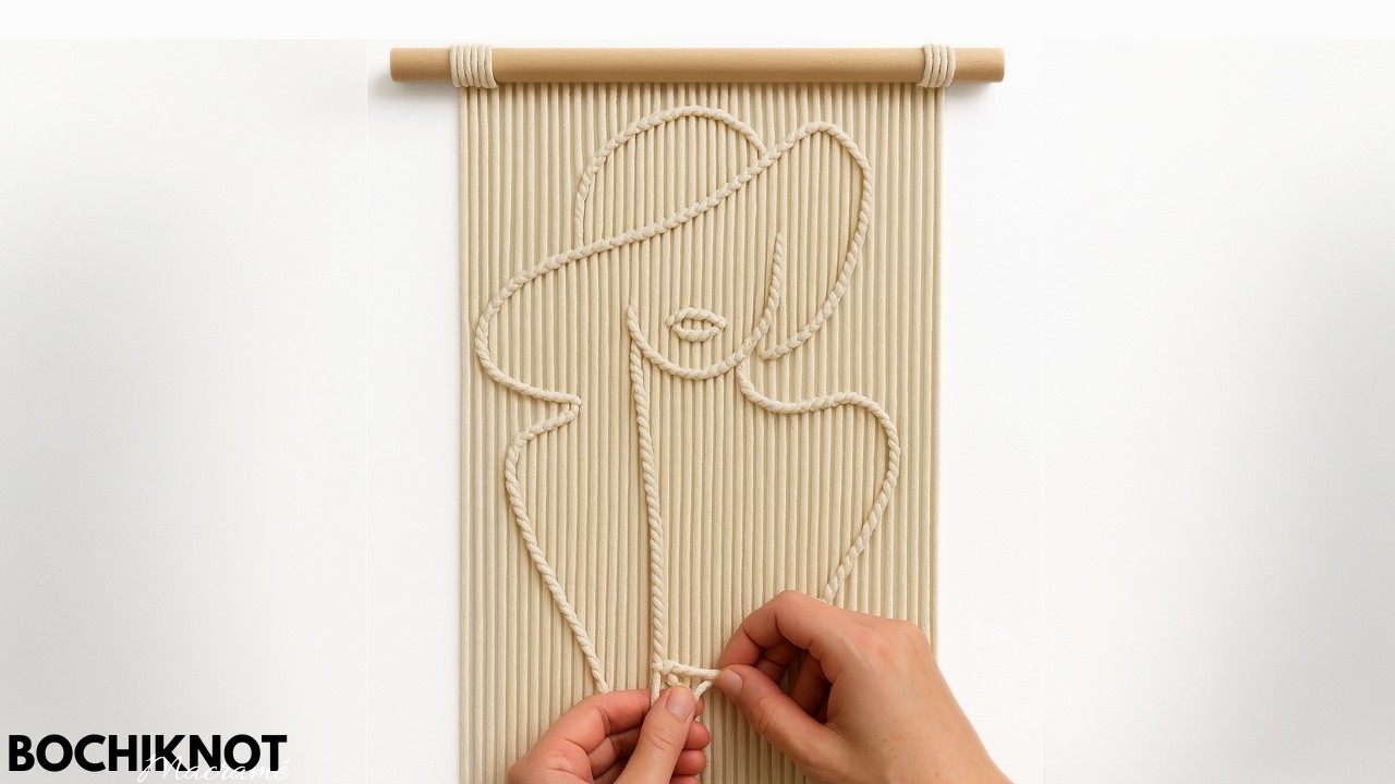 (DIY Tutorial) How to Turn a Drawing into a Silhouette Macrame Wall ...