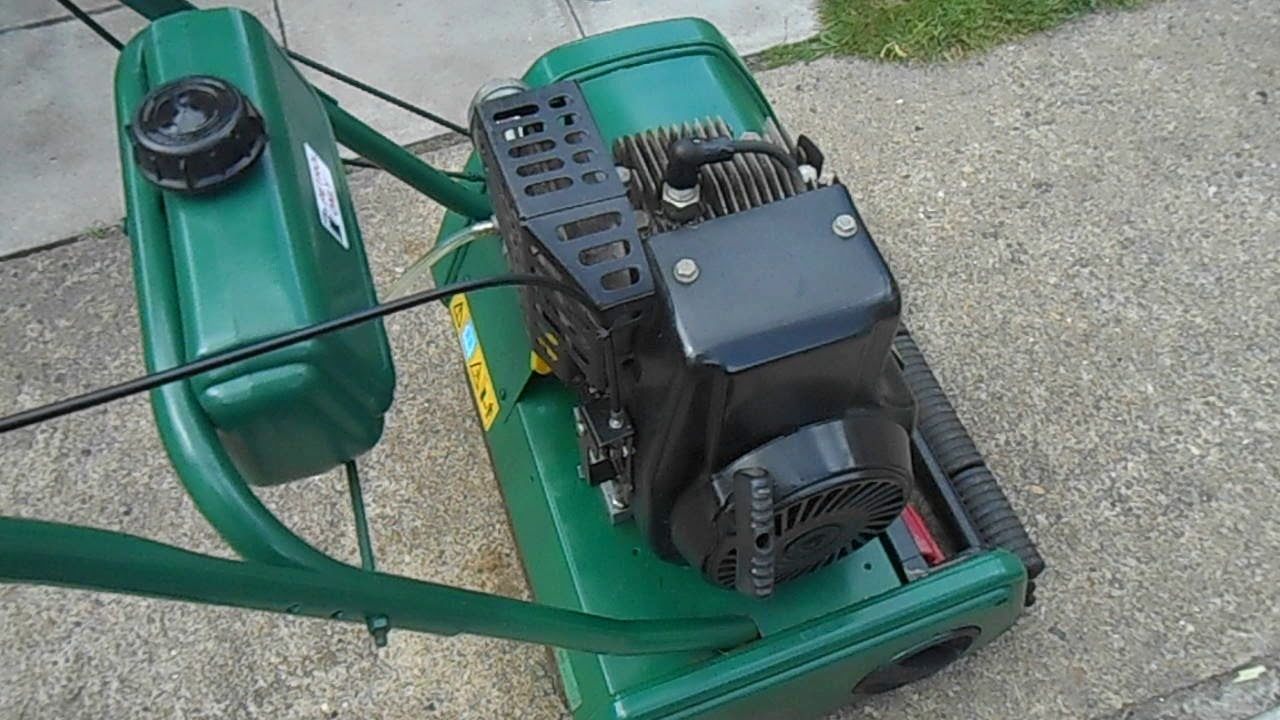 suffolk punch petrol lawnmower later Bosch model - YouTube