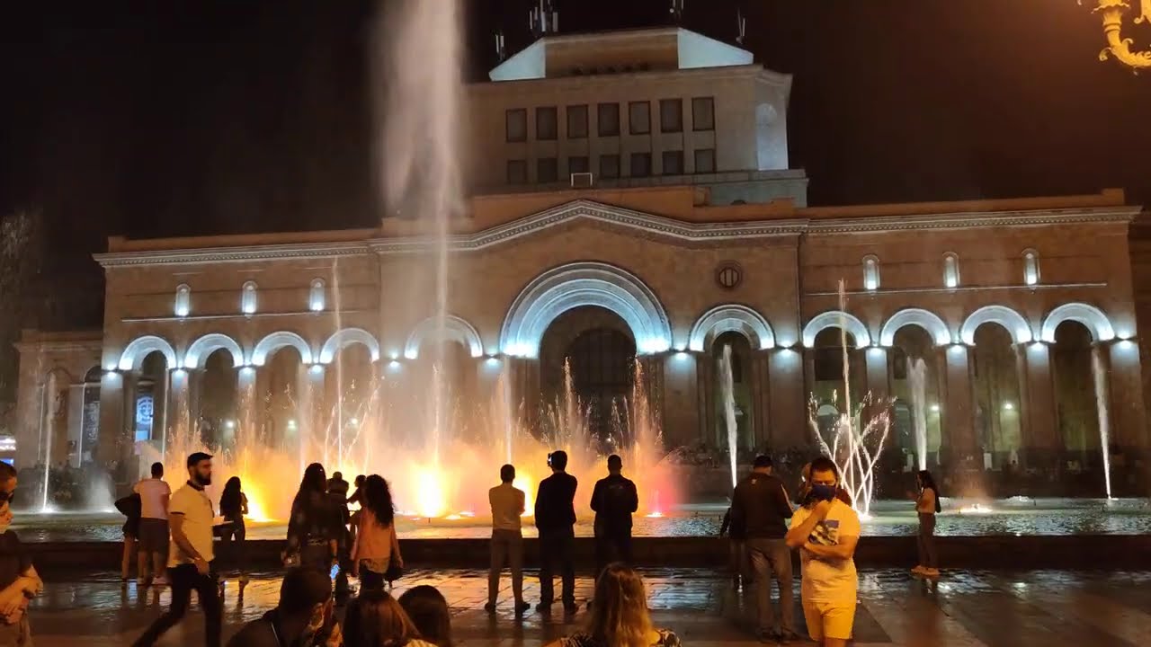 Water Fountains Republic Square - Yerevan, Armenia - YouTube