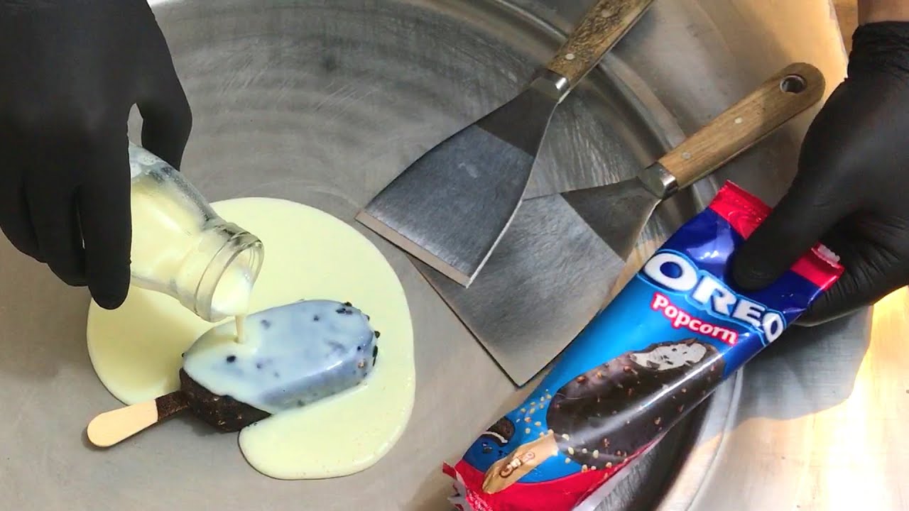 Oreo Popcorn - Ice Cream Rolls | how to make Oreo Popcorn popsicle Ice ...