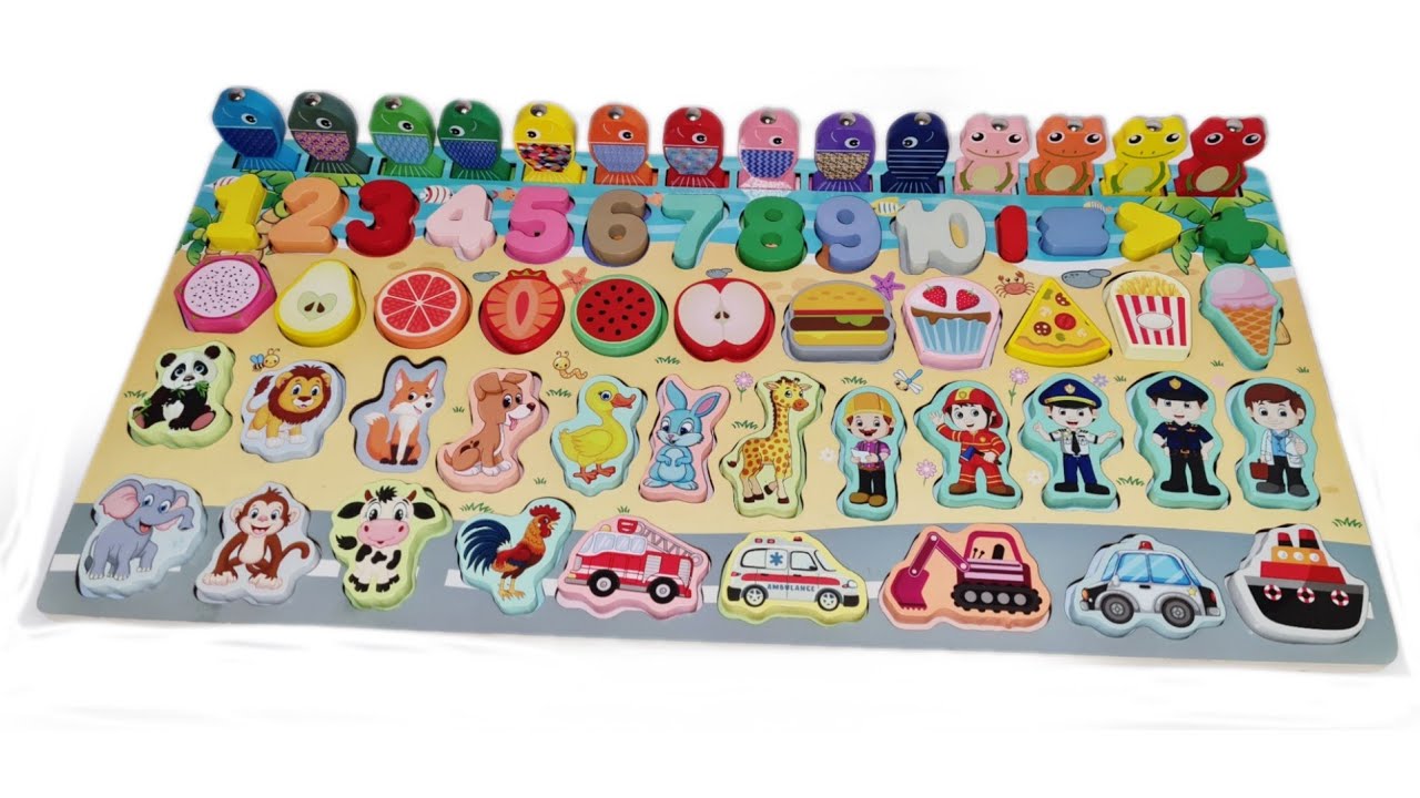 Learn Numbers| Animals | Transports | Colors | fruits and fast foods ...