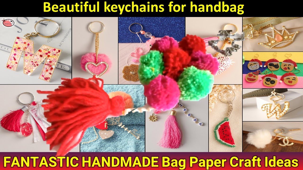 Beautiful keychains for handbag || FANTASTIC HANDMADE Bag || Paper ...