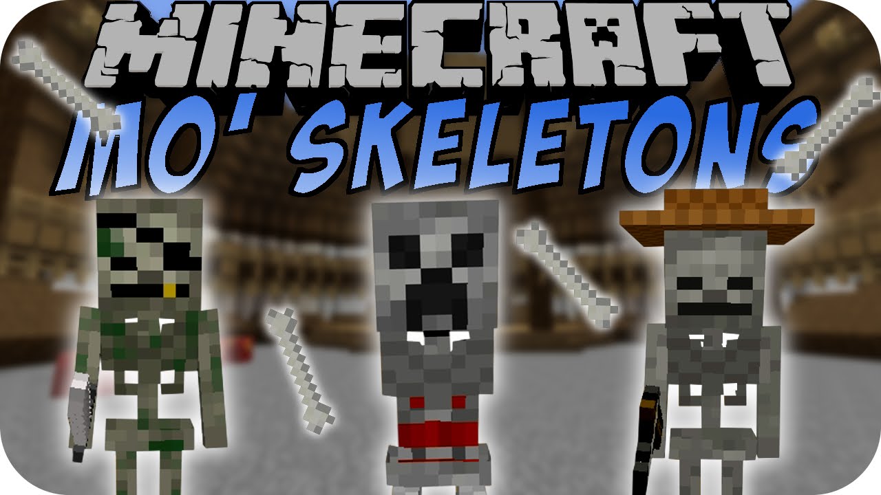 Minecraft MO' SKELETONS MOD (Herobrine Skelett, Creeper Skelett ...