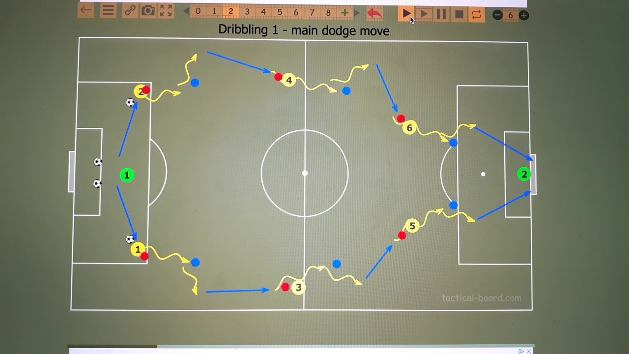 Exercise 017. Basics. Dribbling. Progressive path 01. 1st year - YouTube