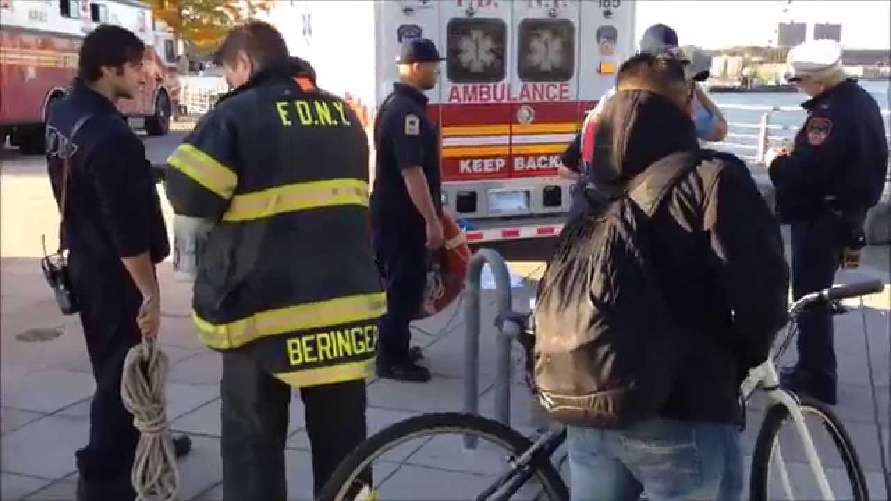 FDNY, NYPD & EMS SERVICES ON SCENE OF A 2 PERSON WATER RESCUE ON THE ...