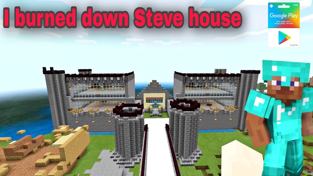 I burn down Steve's old house but .... ! | #minecraft # ...