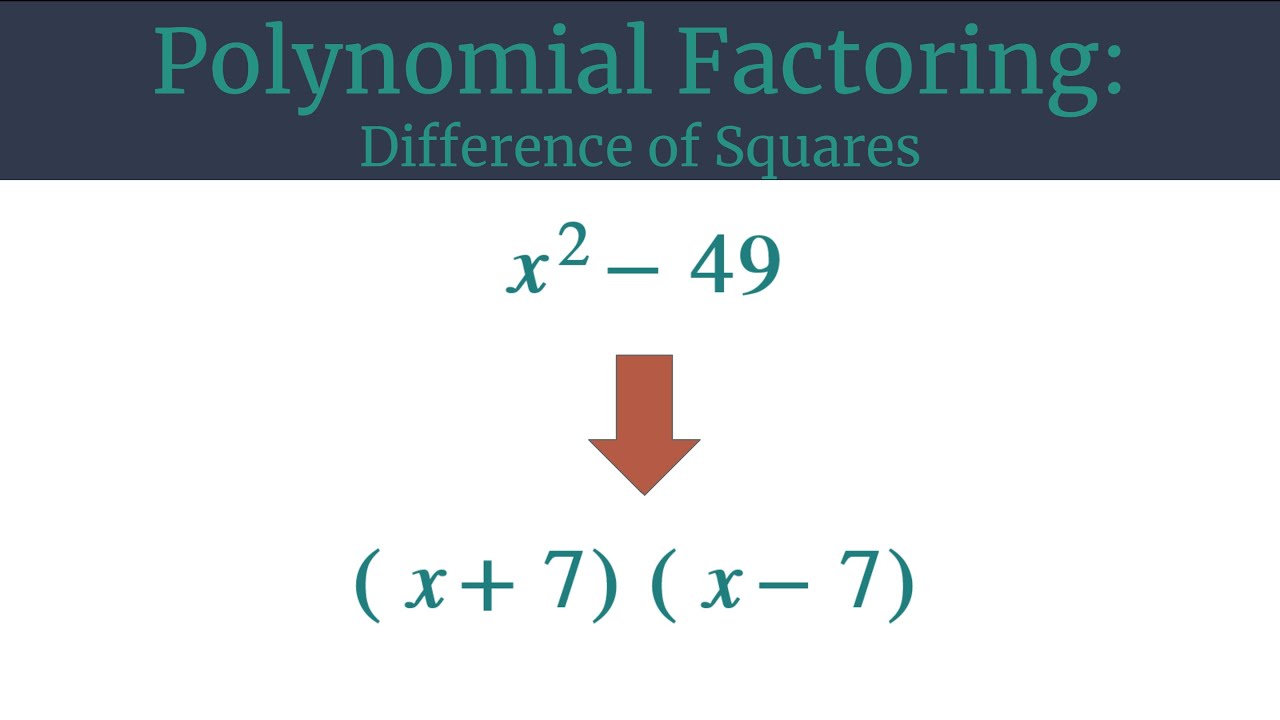 Factor X 2 49 With Difference Of Squares YouTube factor-x-2-49-with-difference-of-squares-youtube