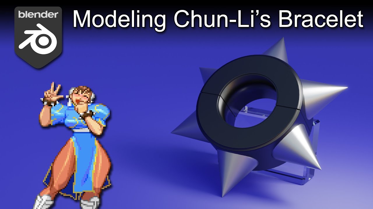 Blender Beginner Tutorial: How to Model Chun-Li's Bracelets - YouTube