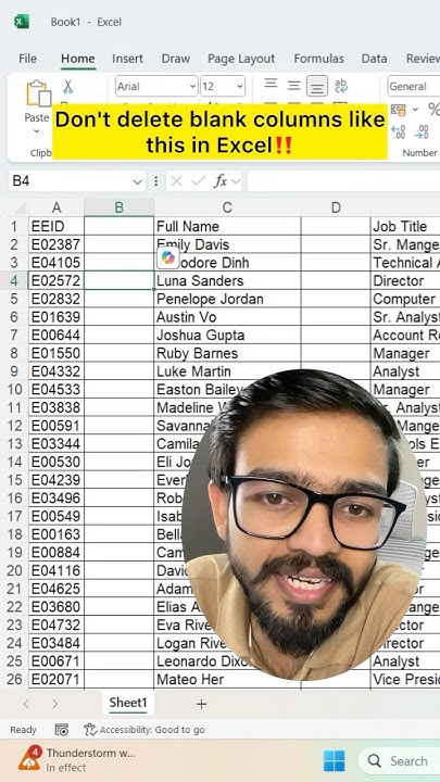Don't Delete Blank Column in Excel‼️Instead Use Amazing trick #excel #exceltips #exceltutorial ...