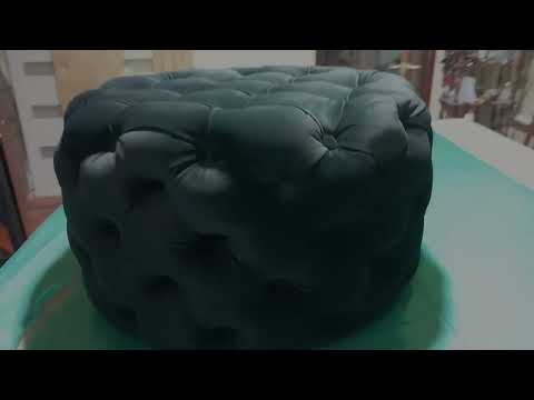 Круглый пуф своими руками|round pouf capitone