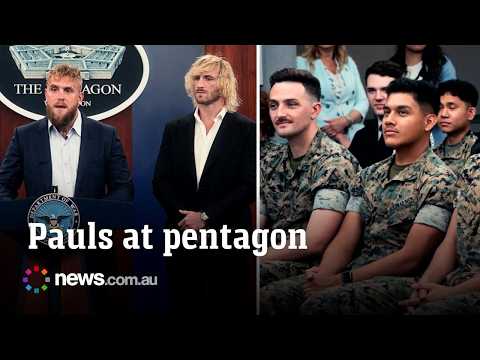 Paul brothers address troops at the pentagon