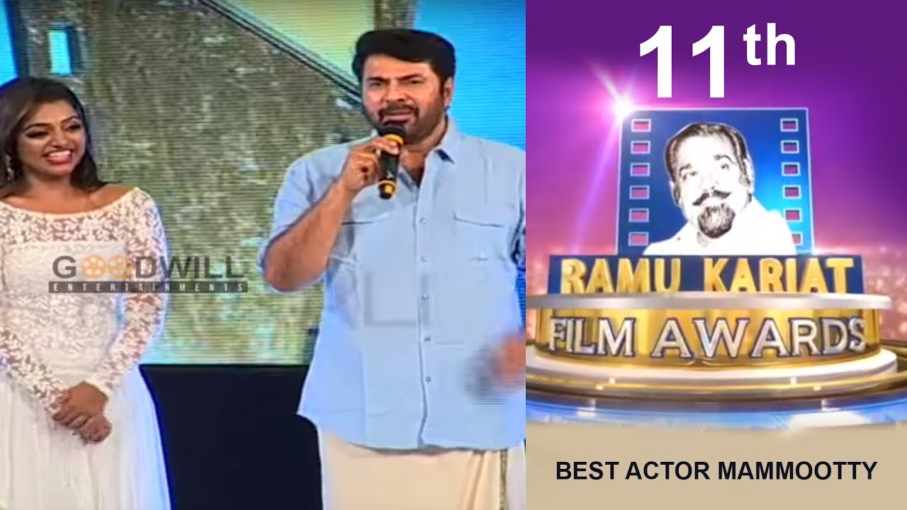 11th Ramu Kariat Film Awards | Best Actor Mammootty | Nattika Beach ...